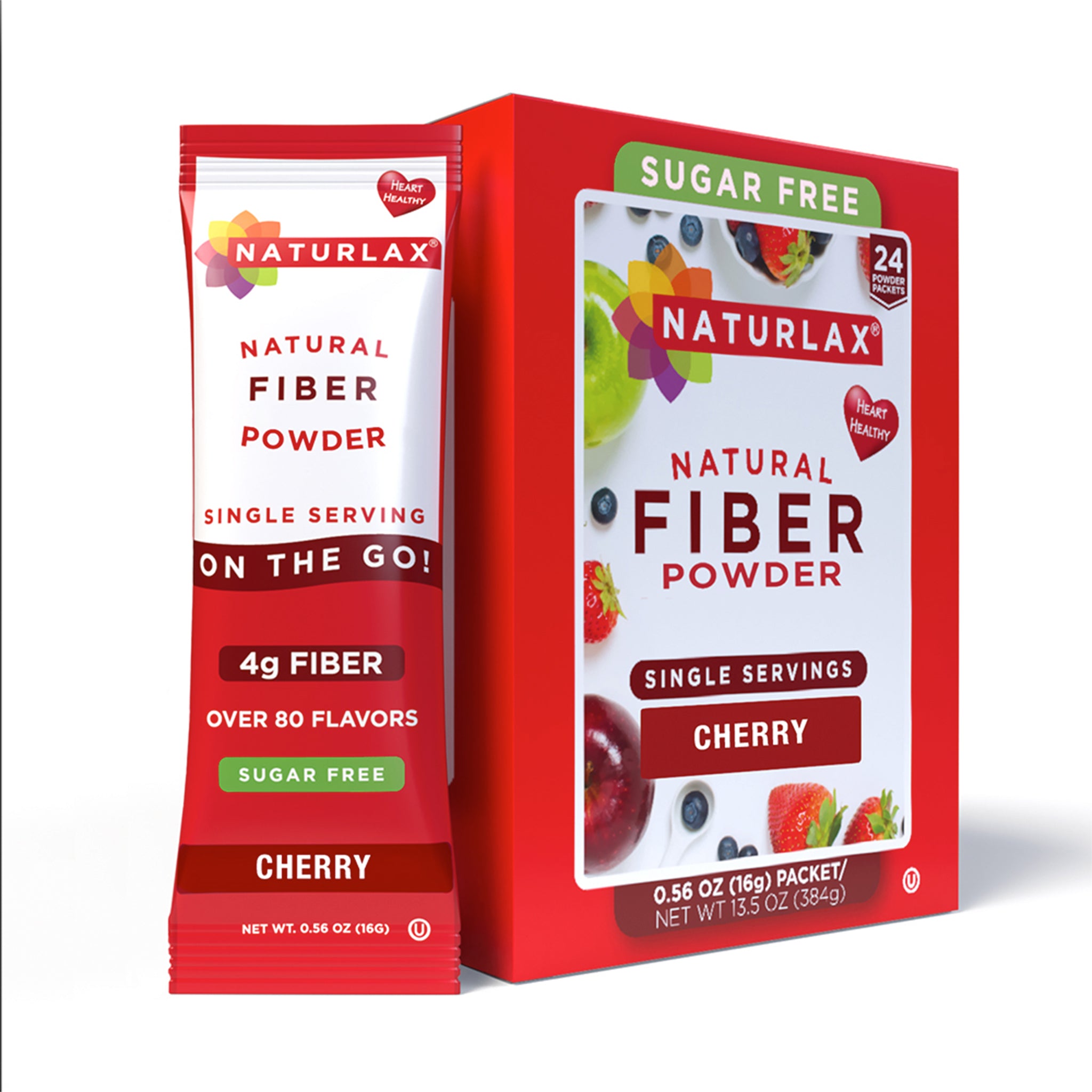 Cherry Flavored Single Serve Fiber Packets (24-Pack) – Naturlax
